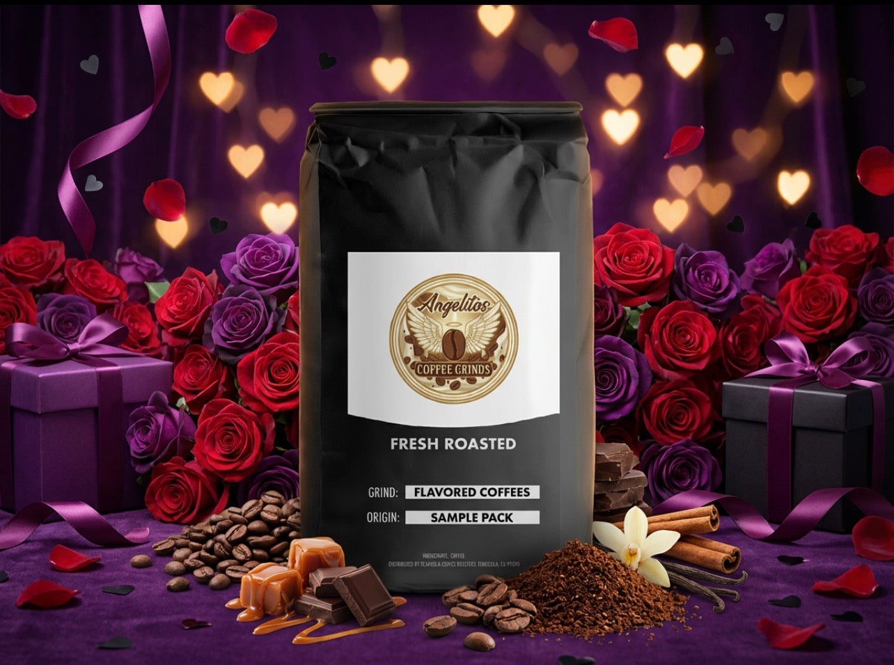 Flavored Coffees Sample Pack – Angelitos Garcias Coffee Grinds